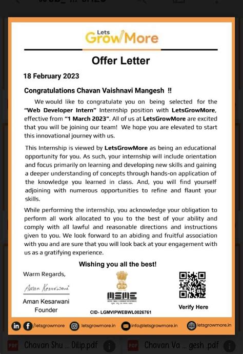 Vaishnavi Chavan On Linkedin Letsgrowmorecommunity Intern