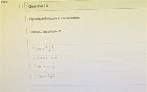 Solved Express The Following Rule In Function Notation Chegg