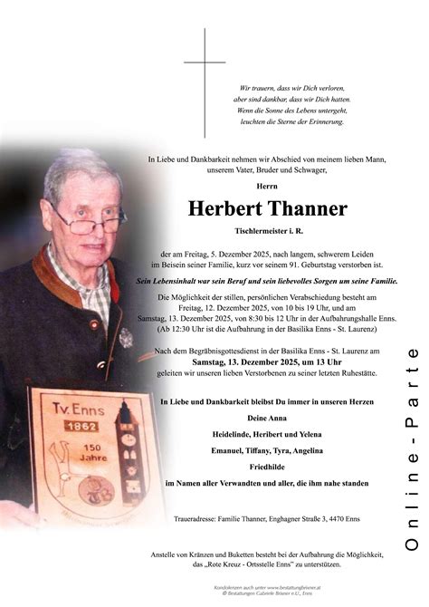 Herbert Thanner Bestattung Brixner Enns
