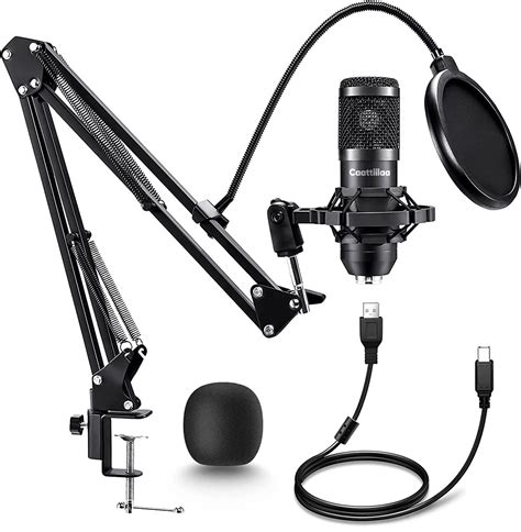 caattiilaa usb microphone pc streaming podcast