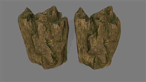 금 바위 3d 모델 25 Obj Free3d