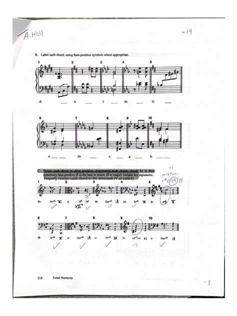 B Label Each Chord Using Bass Position Symbols Where Appropriate Pdf