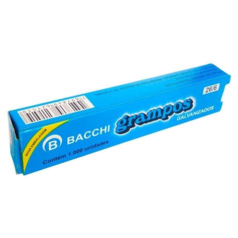 Grampo 26 6 Galvanizado Caixa C 1000 Unidades Bacchi