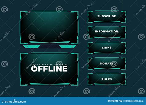 Futuristic Gaming Overlay Vector For Screen Panels With Colorful