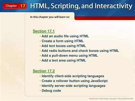 Ppt Section 171 Add An Audio File Using Html Create A Form Using