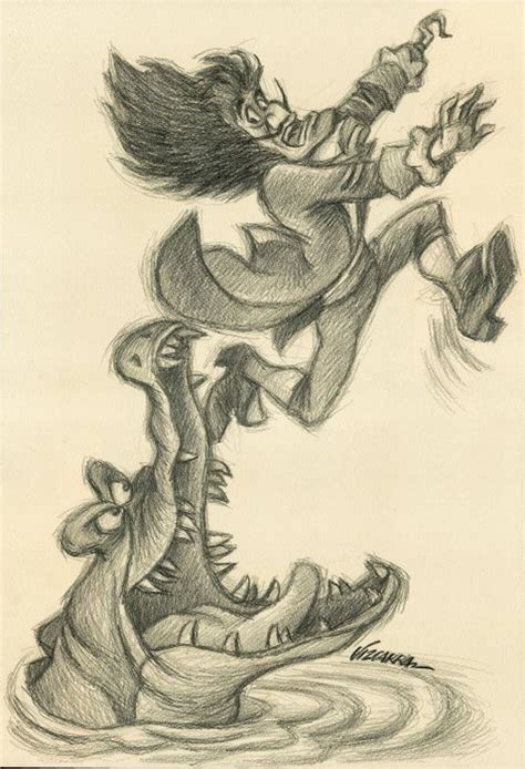 Captain Hook And Tick Tock The Crocodile Original Drawing Catawiki