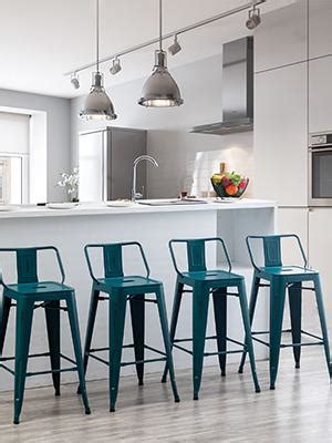 Amazon AKLAUS 24 Inch Metal Bar Stools Set Of 4 Counter Stools