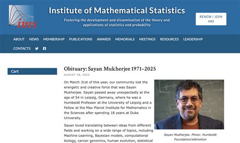 In Memory Of Sayan Mukherjee