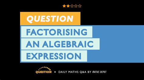 Factorising A Quadratic Expression Youtube