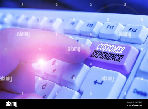 Text Sign Showing Customer Experience Business Photo Showcasing Product Of Interaction Between