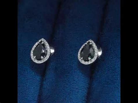 Серьги из платины с сапфирами и бриллиантами от Platinum Lab. Артикул ...