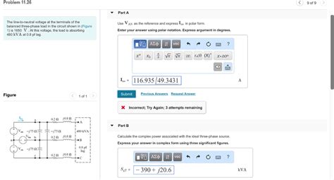 Solved Problem Of Part A The Line To Neutral Chegg