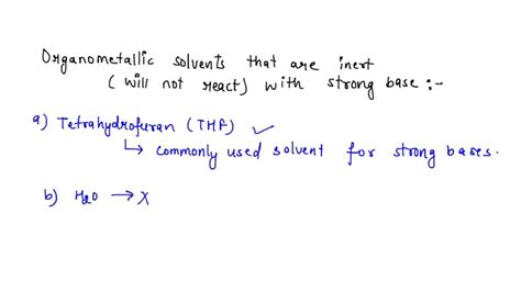 solved recall that organometallic reagent nucleophiles are also strong