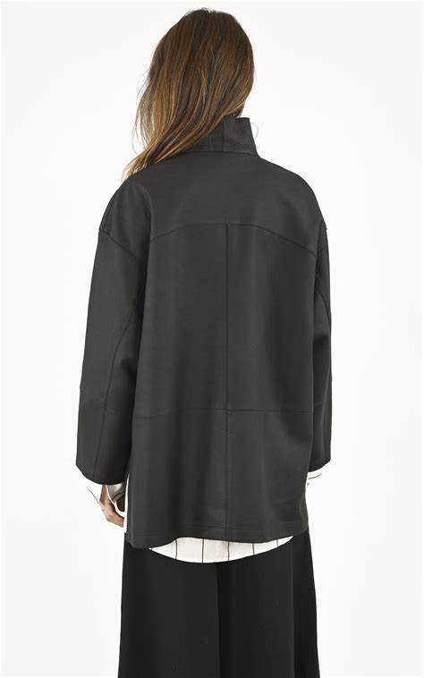 Veste Confort Agneau Noir La Canadienne La Canadienne Vestes Et 34