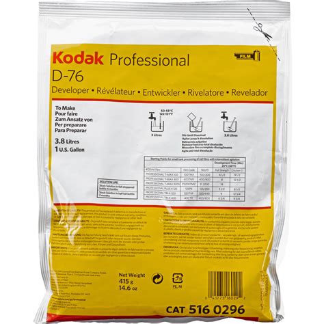 Kodak Professional D-76 Film Developer (To Make 1 gal) 5160296