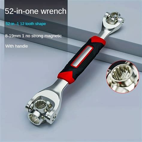 52 In 1 Multi Functional Socket Wrench Set 8 19mm Non Slip Handle