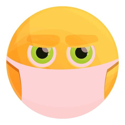 Icono De Emoticono Enmascarado Caricatura De Icono De Vector De