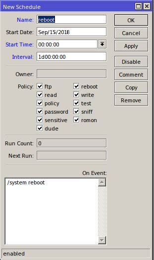 Buku Maz Ixal Cara Setting Router Mikrotik Restart Otomatis Dengan