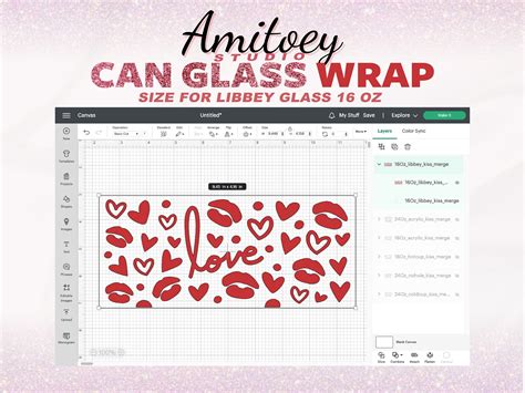 Kiss Valentine Full Wrap SVG Beer Can Love Heart Gift For Love Etsy