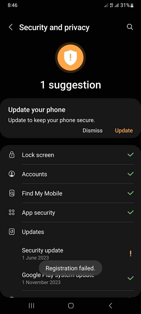 Updating Issue Samsung Members
