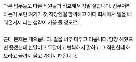 너무 게으른데 너무 일을 잘하는 직원 해피라이프