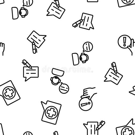 Advice Help Assistant Vector Seamless Pattern Stock Vector