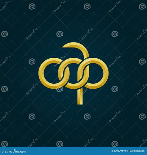 Linked Letters Oap Monogram Logo Design Stock Vector Illustration Of