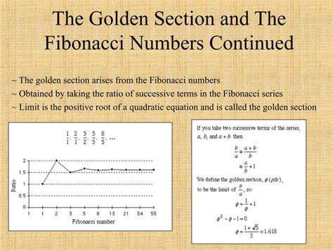 Golden Ratio Rule That Is Related To Fibonacci Sequenceppt