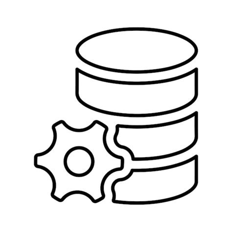 premium vector storage database setting icon