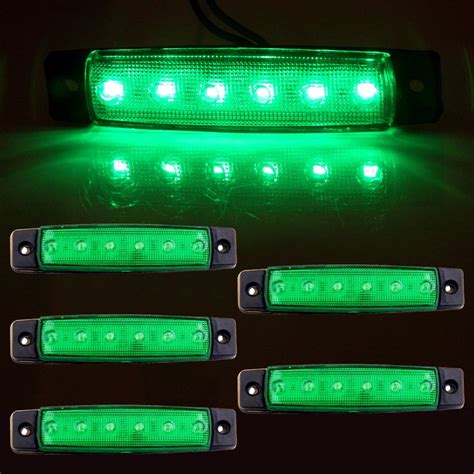 Scitoo 5 Pcs 38 6 Led Truck Bus Boat Trailer Side Marker Indicators