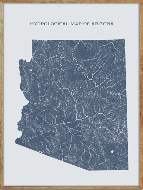 Arizona Lakes And Rivers Map Astonishing Waterways