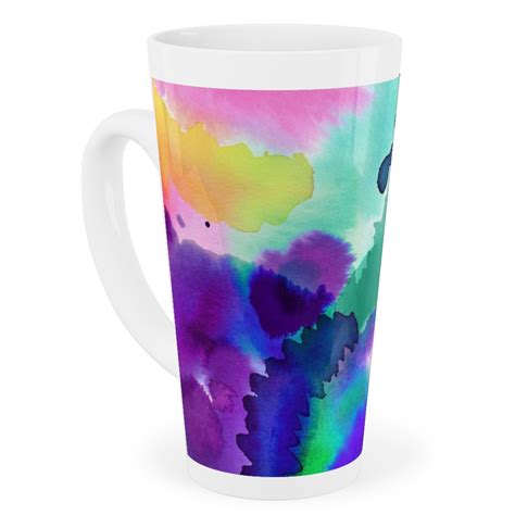 Abstract Floral Watercolor Multi Tall Latte Mug Shutterfly