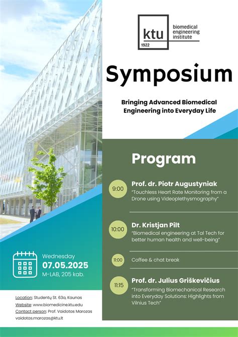 Symposium “advanced Biomedical Engineering Solutions For Everyday Life