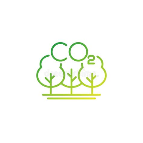 Carbon Offset Reducing Co2 Gas Icon Line Vector Stock Illustration Illustration Of Outline