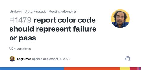 Report Color Code Should Represent Failure Or Pass Issue