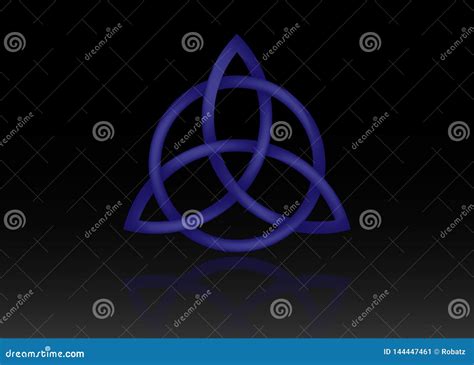 Triquetra Logo Trinity Knot Wiccan Symbol For Protection 3D Vector