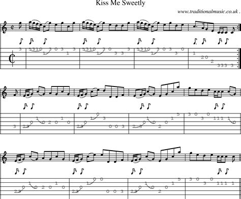 Scottish Tune Sheetmusic Midi Mp3 Guitar Chords And Tabs Kiss Me Sweetly