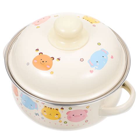 Pot Ceramic Enamel Soup Bowl Pan Cooking Casserole Stew Saucepan