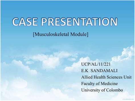 Physiotherapy Case Presentation Pptx