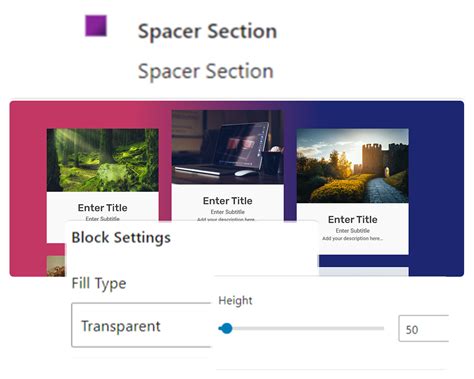 Spacer Demo Blockspare