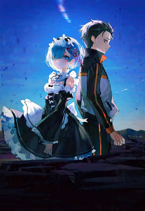 Rem And Natsuki Subaru Re Zero Kara Hajimeru Isekai Seikatsu Generated By F Luck Aibooru