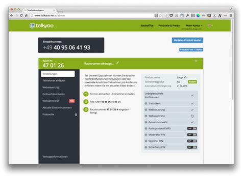 Conference Calls Talkyoo Webcontrol