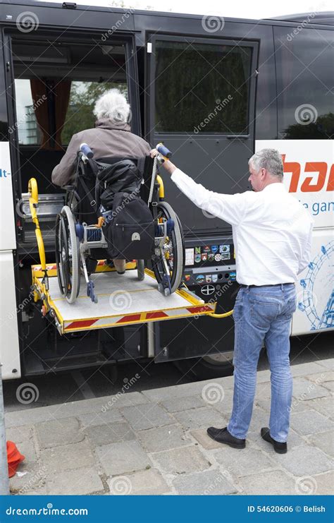 Physically Disabled Bus Accessibility Platform Editorial Image