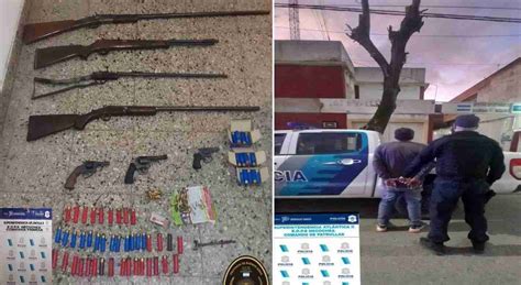 Golpeó a su pareja y secuestraron gran cantidad de armamento en su casa