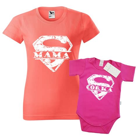 Zestaw Dla Mamy I Córki Koszulka Body Prezent 2pak 5905090849612 • Cena Opinie • T Shirty