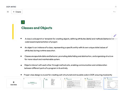 Oop Classes And Objects Slides Pdf