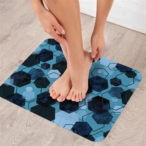 Adesivo Antiderrapante Banheiro Geométrico Azul 50x45cm Elo7