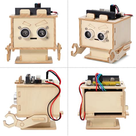 Keyestudio Microbit V DIY Distance Detection Robot Kit STEM Programming Electronic Starter Kit