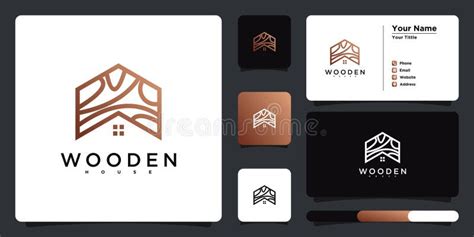 Wooden House Logo Vector With Creative Concept Premium Vector Stock