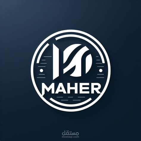 لوغو بأسم Maher مستقل